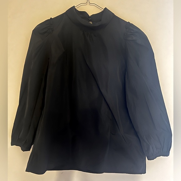 G label by Goop | Tops | G Label By Goop Black Puff Long Sleeve Blouse ...